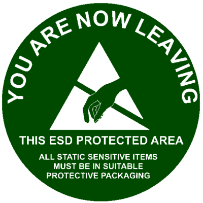 ESD Signs, Labels & EPA Retractable Barriers - ESD Protection - Static ...