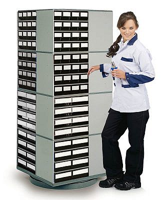 Turntable for 16 Bin Storage Cabinets - Static Safe Environments