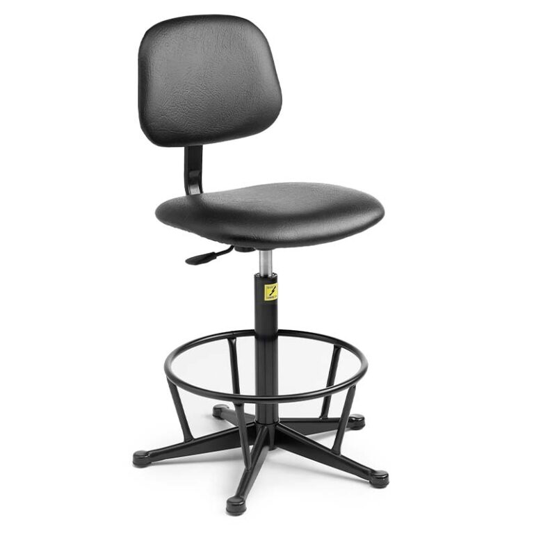 ESD Gas-Lift Chair, high model 550mm - 800mm, with feet - Static Safe ...