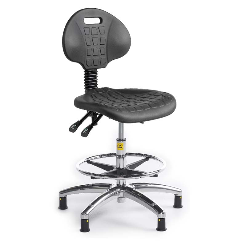 ESD Polyurethane Chair, high model with glides 510mm - 695mm - Static ...