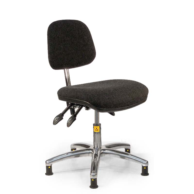 ESD Shell-back Chair, low model 430mm – 570mm with glides (fabric ...