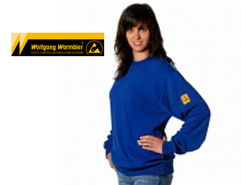 Quality Unisex ESD Blue Sweatshirt - Static Safe Environments