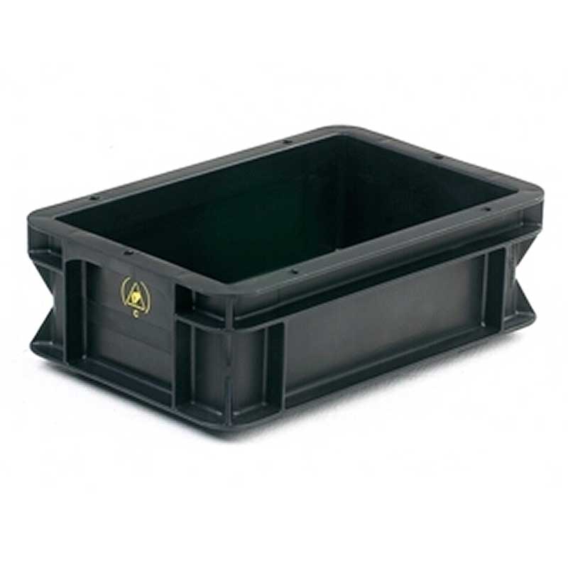 Wez Conductive Containers - Flat Base - ESD Storage Boxes