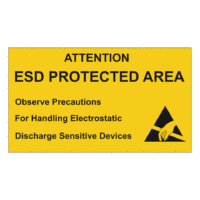 ESD Signs, Labels & EPA Retractable Barriers - ESD Protection - Static ...