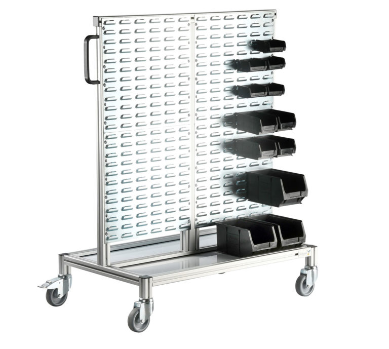 Kitehawke Louvred Panel ESD Trolley - Static Safe Environments