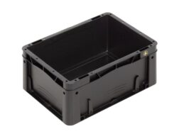 WEZ Futura Flat Base Conductive Containers - Static Safe Environments