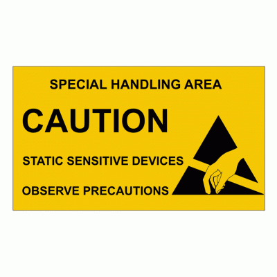 ESD Signs, Labels & EPA Retractable Barriers - ESD Protection - Static ...