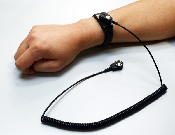 ESD Grounding, Anti Static Wrist Strap - Premium Black - 10mm press ...