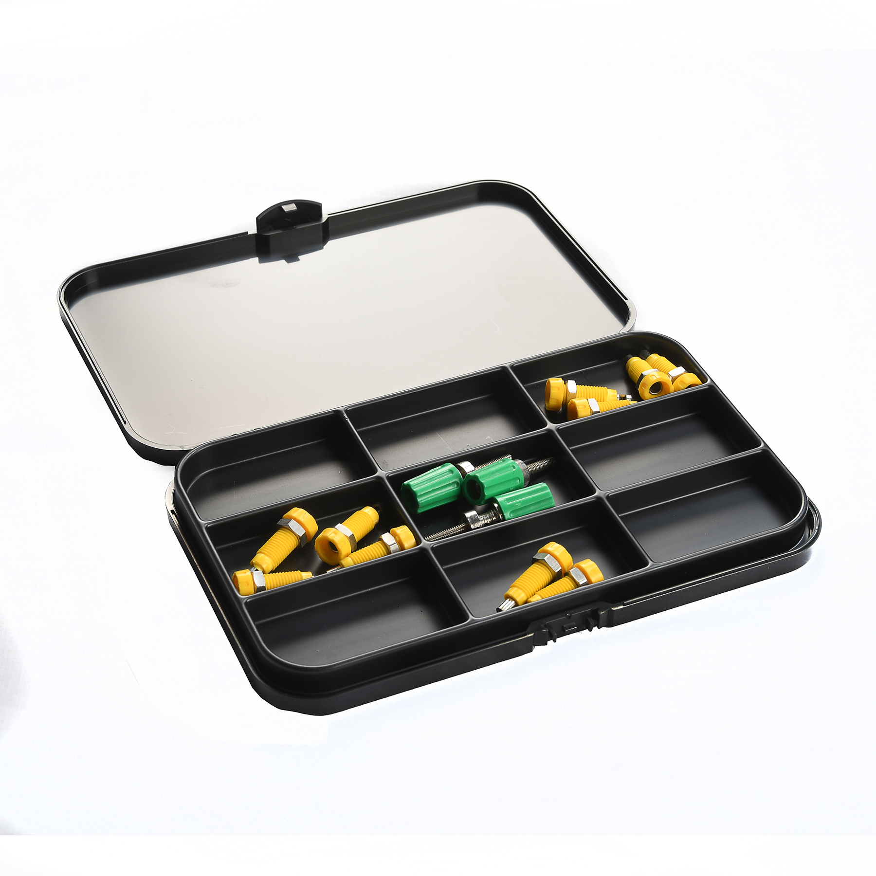 Conductive Hinged Lid Small Component Boxes - Static Safe Environments