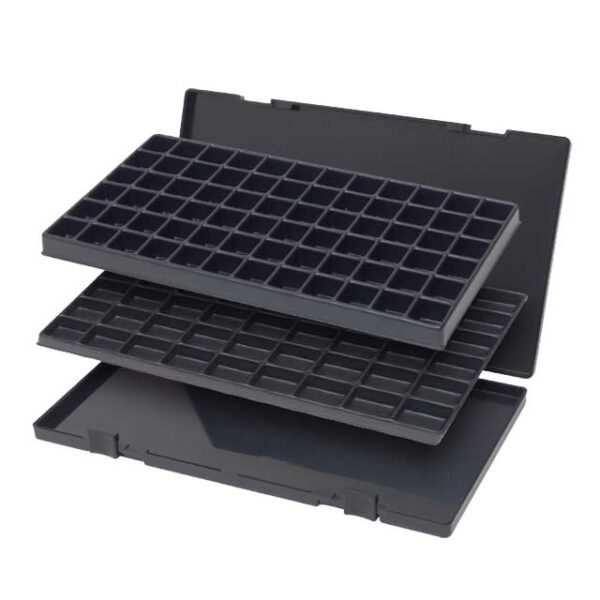 Conductive Hinged Lid Small Component Boxes - Static Safe Environments