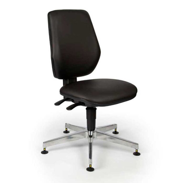 Tech Plus Range low model ESD cleanroom chair with glides – black seat ...