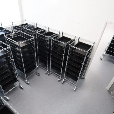 WEZ Conductive Containers - Flat Base - Static Safe Environments