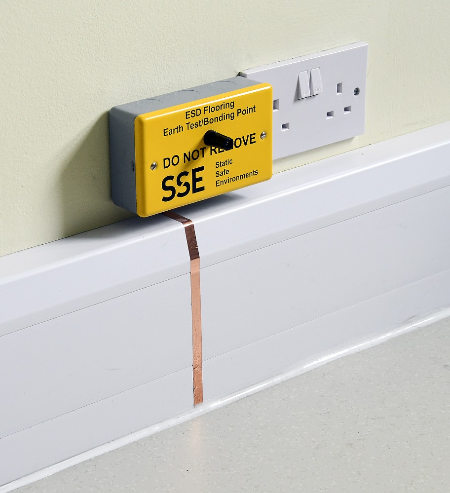 ESD Floor Earth Bonding and Test Point Box - Static Safe Environments